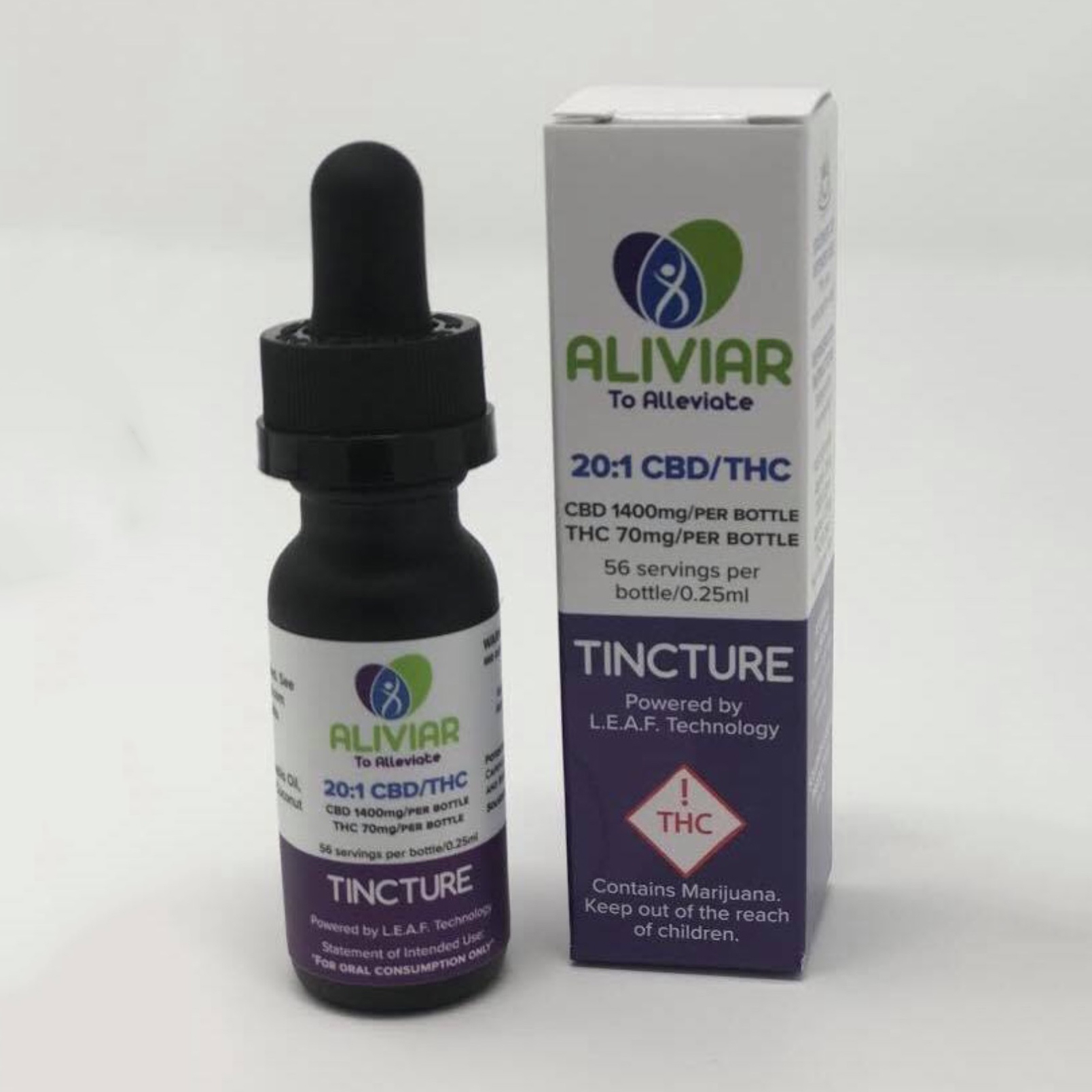 20:1 [14ml] (1400mg CBD/70mg THC) | Aliviar | CBD Tincture - Jane