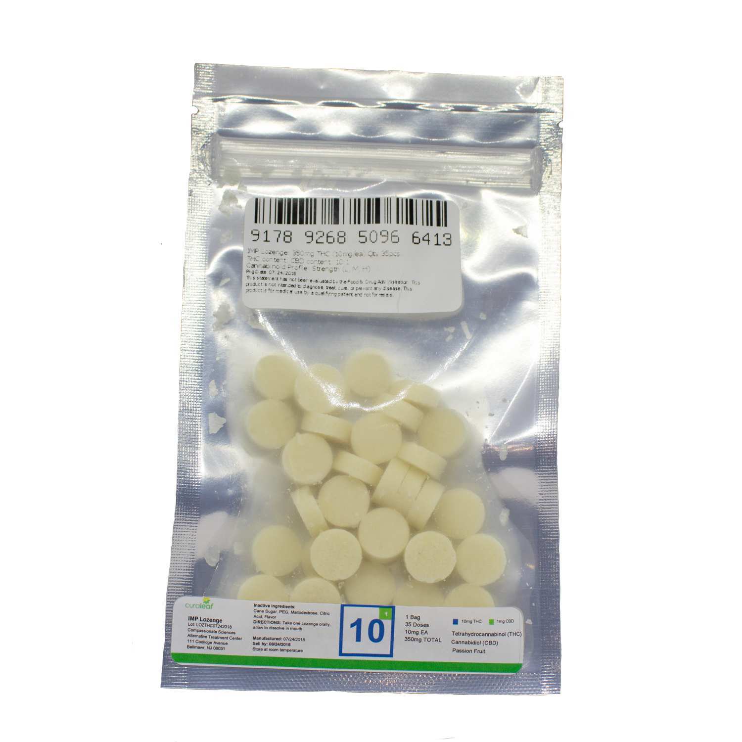 Watermelon (350mg) | Curaleaf | Lozenges - Jane