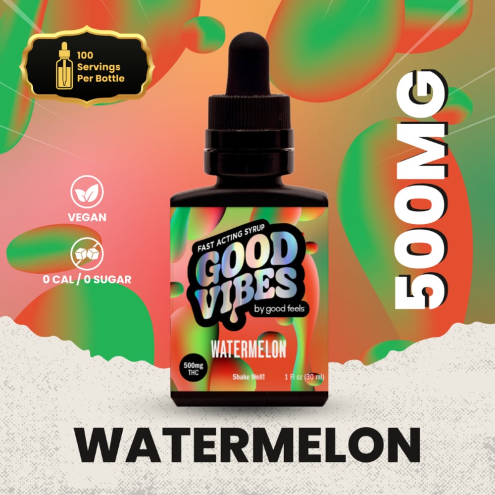 Shop Good Vibes - Fast-Acting Watermelon Tincture Syrup (500mg) | Fine ...
