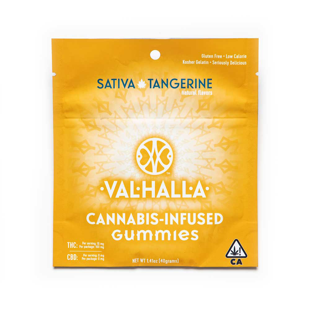 Tangerine - Sativa [10pk] (100mg) | Valhalla | Gummies - Jane