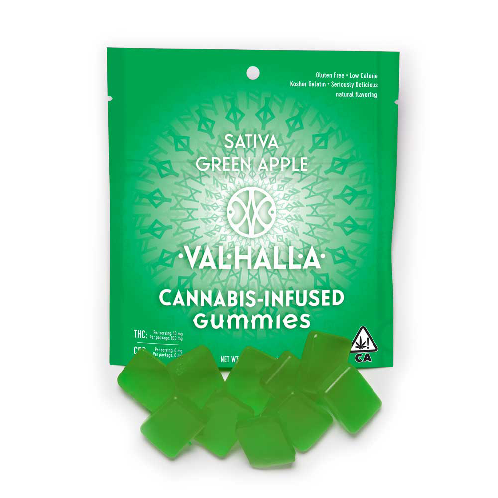Green Apple - Sativa [10pk] (115mg) | Valhalla | Gummies - Jane