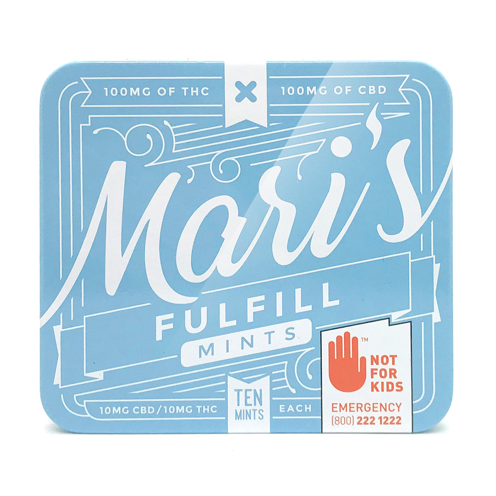 1:1 Peppermint [20pk] (100mg CBD/100mg THC) | Mari's Mints | Fulfill ...