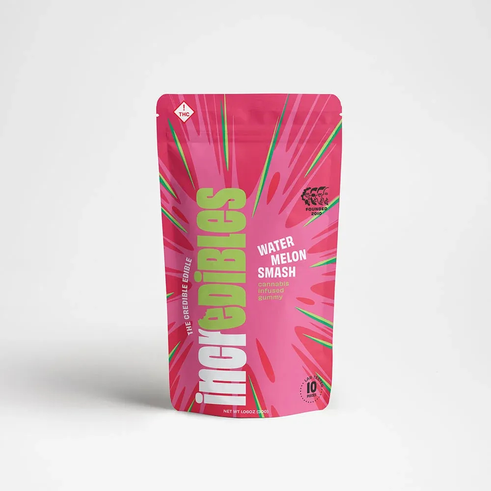 Watermelon Smash - 100mg Candies - Sativa - 10pk | incredibles | Bloom