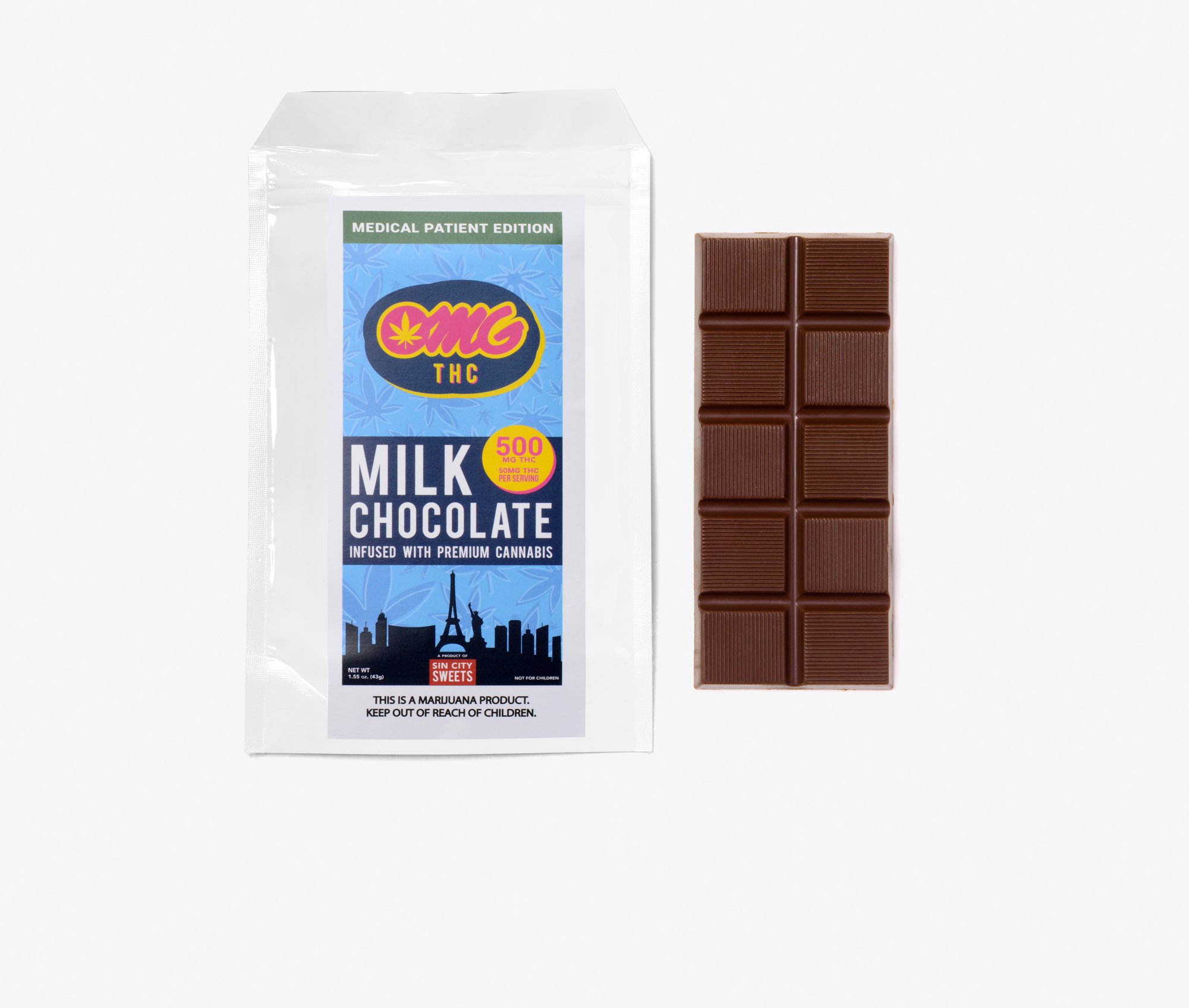 Milk Chocolate (500mg) | OMG THC | Chocolate Bar - Jane
