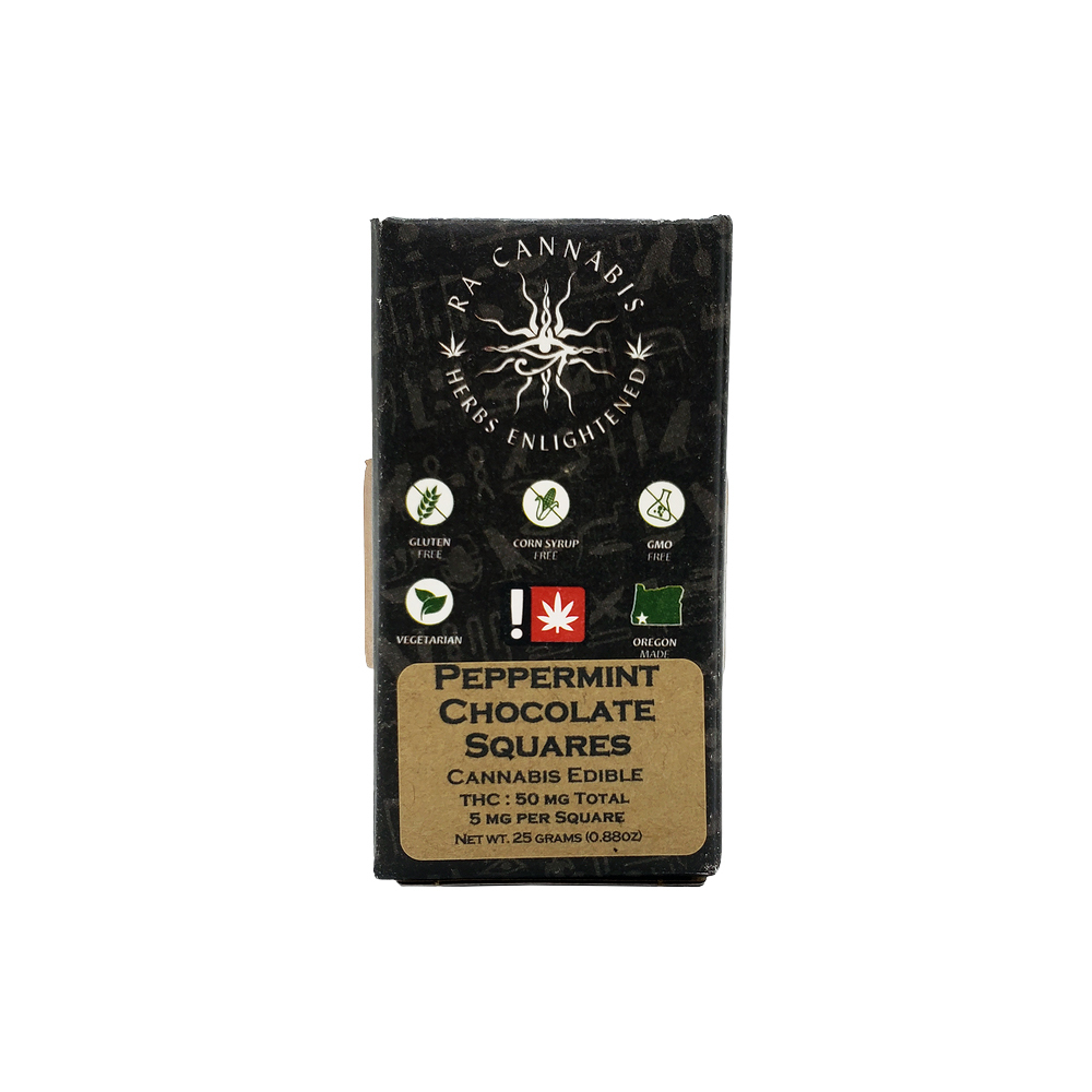 Peppermint - THC | Sun God Medicinals | Chocolate Squares - Jane