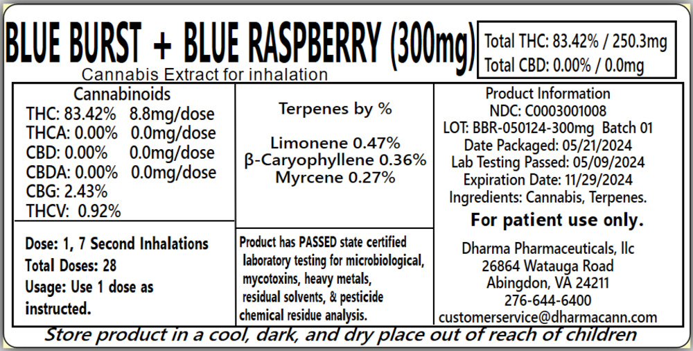 Blue Burst x Blue Raspberry [300mg]