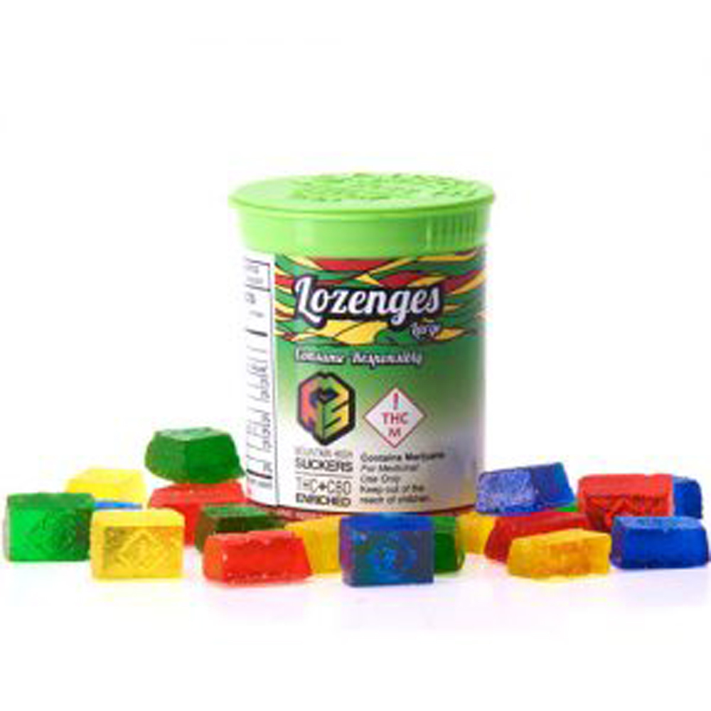 Sour Lozenges [10pk] (30mg CBD/100mg THC) | Mountain High Suckers ...