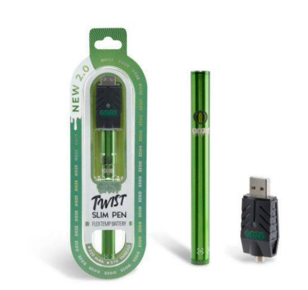 Ooze Slime Green Twist Slim 510 Battery - Tree House Craft Cannabis ...