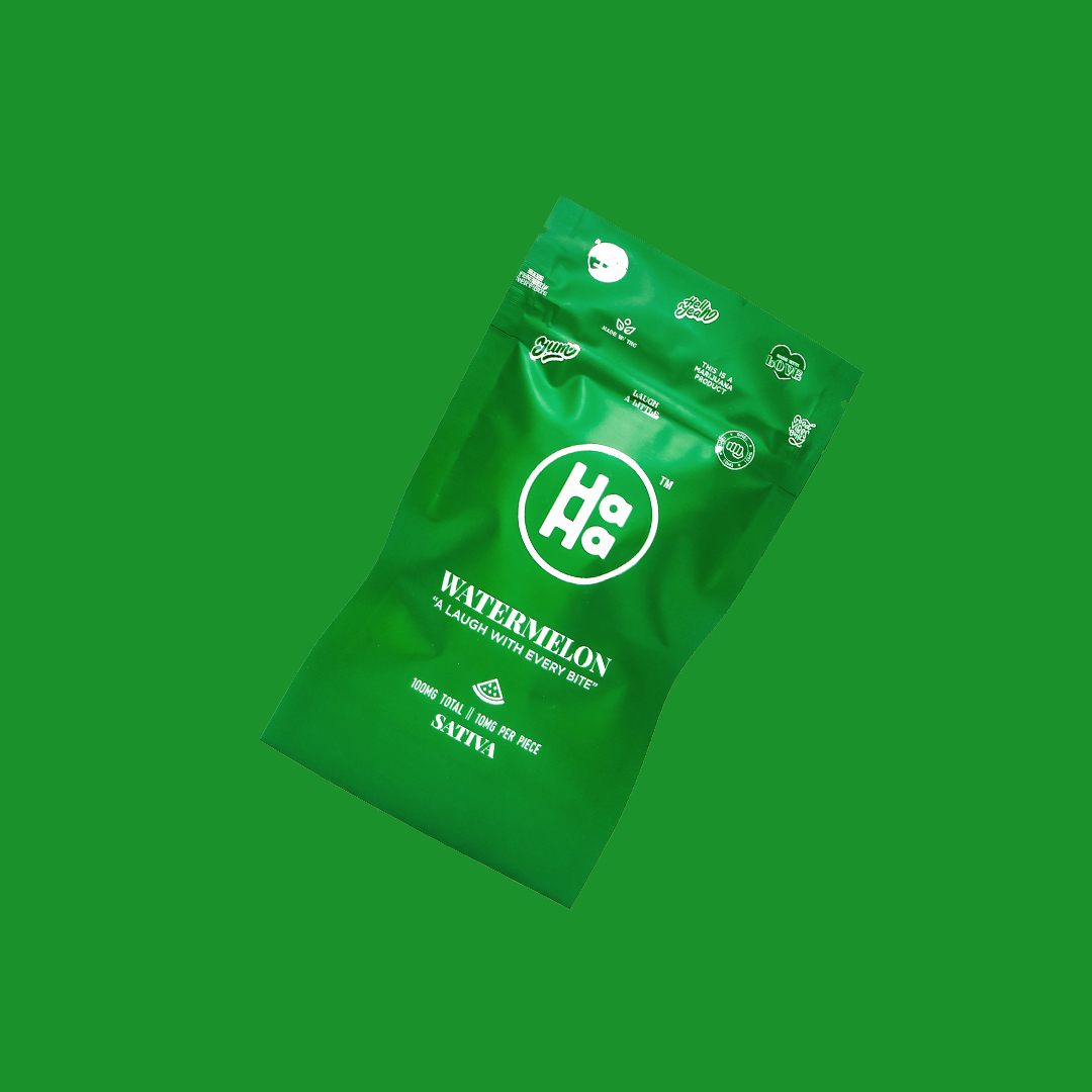 Watermelon [10pk] (100mg) | HaHa Edibles | Gummies - Jane
