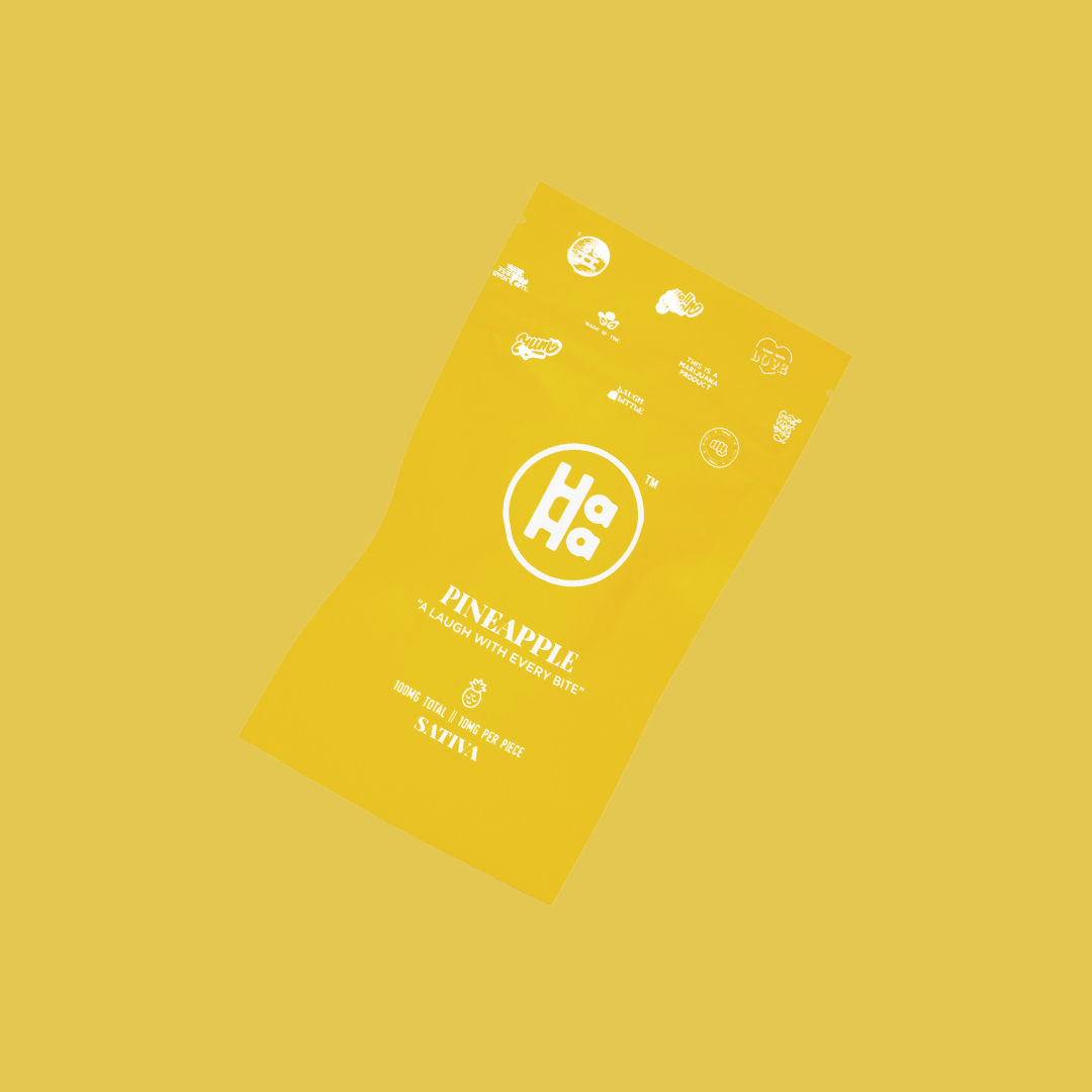 Pineapple [10pk] (100mg) | HaHa Edibles | Gummies - Jane