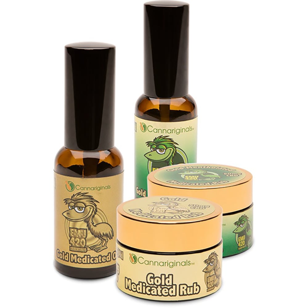 Gold Medicated Rub (50mg CBD/25mg THC) | Cannariginals | Emu 420 Rub - Jane