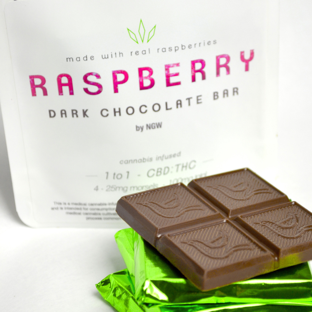 1:1 Raspberry Dark Chocolate (100mg CBD/100mg THC) | Nature's Grace and ...