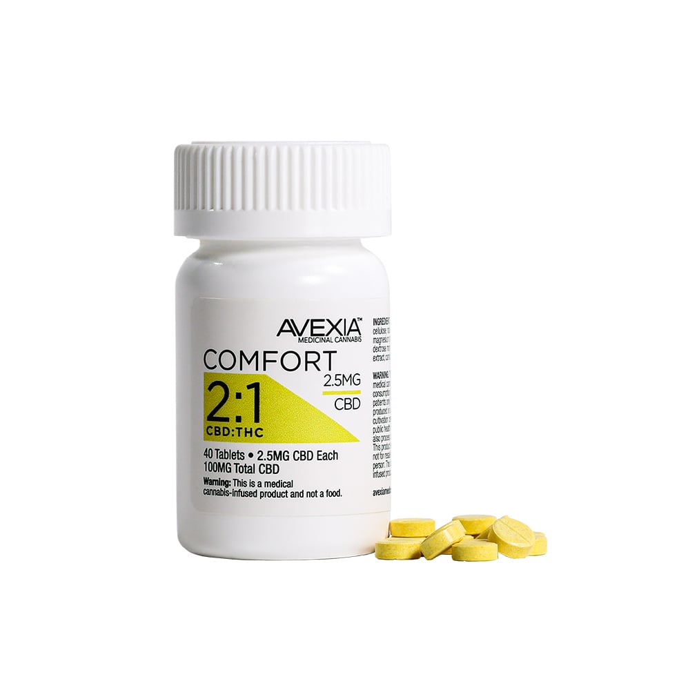 2:1 Comfort [40pk] (100mg CBD/50mg THC) | Avexia | Tablets - Jane